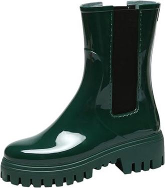 Generic Bottes De Pluie Femme Imperm&eacute;ables L&eacute;G&egrave;Res Semi-Hautes, Courtes Bottines Antid&eacute;rapant Confortables, Polyvalentes Et Pratiques pour Le Jardinage, Activ