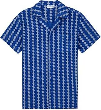 Maison Labiche Polo Germain &agrave; motif en coton m&eacute;lang&eacute;