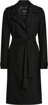 Kiton Femme, Manteaux, Noir, Taille: 36 FR Manteau Long en Satin de Soie