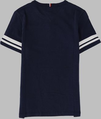 Tommy Hilfiger Organic Cotton with Contrast Detail T-Shirt - Blue