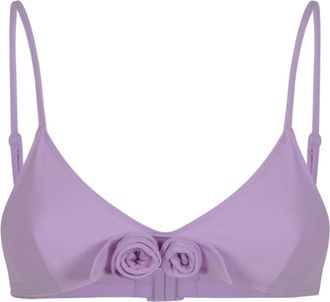 Coperni Femme, Maillots de bain, Violet, Taille: 38 FR Flower Bikini Top