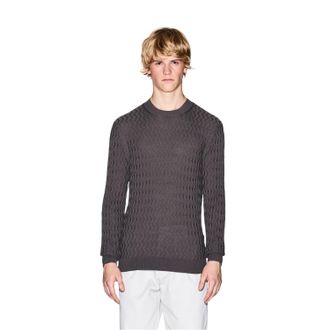 A|X Armani Exchange Pullover f&uuml;r Herren, Texturierter Strick (M&ouml;ven-Grau)