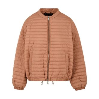 Moorer Jacke mit Frontrei&szlig;verschluss und Rundhalsausschnitt - - Jackets - Damen - Rosa - XS