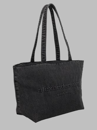 Alexander Wang Womens Tote Bag Denim Blue Cotton Handbags Hand