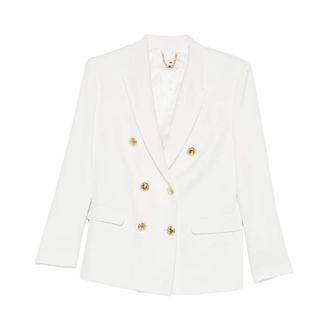 Elisabetta Franchi Zweireihiger Blazer - - Jackets - Damen - Wei&szlig; - S