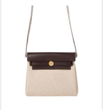 Herm&egrave;s Ecru Ebene Mini Herbag 20