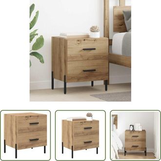 vidaXL Holzwerkstoff - Nachttisch Artisan-Eiche 40 x 35 x 47,5 cm Holzwerkstoff