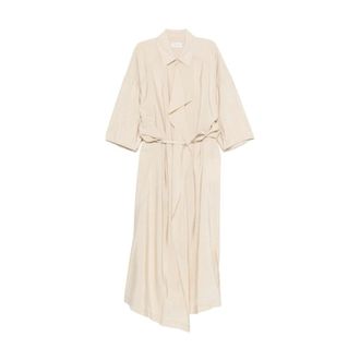 Christophe Lemaire Femme, Robes, Blanc, Taille: 38 FR Robe Chemise Asym&eacute;trique
