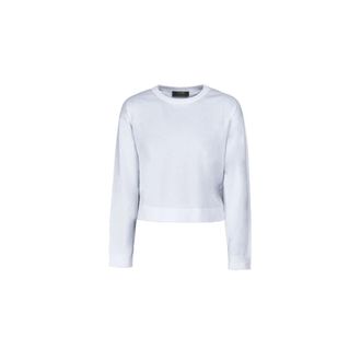 Moorer Femme, Pulls, Blanc, Taille: 38 FR Pull ras du cou