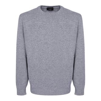 Dell'Oglio Homme, Pulls, Gris, Taille: 3XL Pull Classique &agrave; Manches Longues