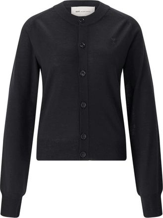 Ami Femme, Pulls, Noir, Taille: 42 FR Cardigans