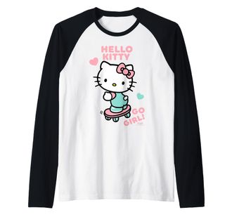 Hello Kitty Cooles Power-Skateboard Pro Fun Classic f&uuml;r M&auml;dchen Raglan