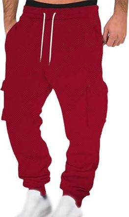 Generic Pantalon de loisirs pour homme - Pantalon de jogging baggy pour homme - Couleur unie - Avec cordon de serrage - Pantalon dext&eacute;rieur tendance - Respira