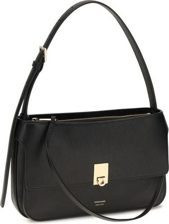 Ferragamo Cara Shoulder Bag - Black