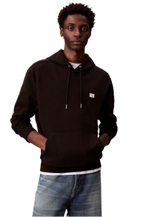Calvin Klein Herren Hoodie Terry Badge mit Kapuze, Schwarz (Black), XXL