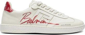 Balmain Femme, Chaussures, Blanc, Taille: 40 EU Swan Lipstick Trainers