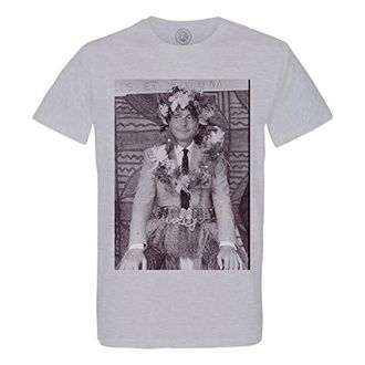 Fabulous T-Shirt Homme Col Rond Coton Bio Jacques Chirac Fleurs Wallis et Futuna President France