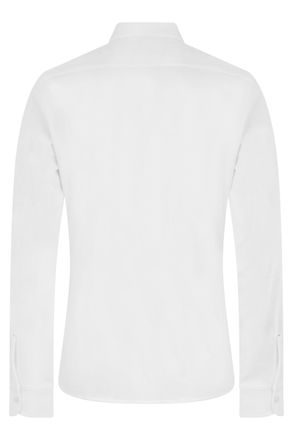 HUGO BOSS Mens Long-Sleeve Cotton Jersey Shirt White