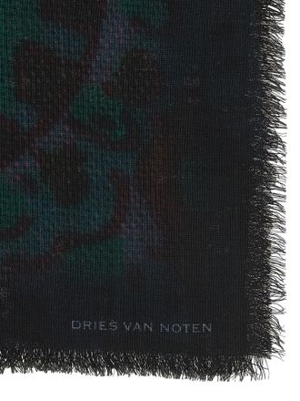 Dries Van Noten Plaid Wool Scarf - Green