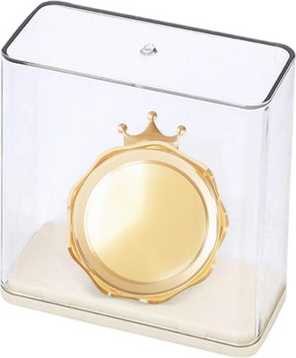 Generic Durchsichtige Vitrine - 10,5 x 4,8 x 10,5 cm, vertikale Stapelorganisation, staubdichte, kompakte Organisation | Abzeichen-Vitrine, f&uuml;r Zuhause, Innen