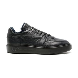Casadei Leder-Woll-Sneaker - - Shoes - Herren - Blau - 42 EU