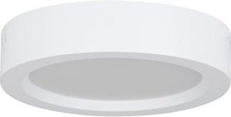 Eglo LED Deckenlampe Idun-E, runde Deckenleuchte K&uuml;che, Aufbauleuchte B&uuml;ro, B&uuml;rolampe aus Kunststoff in Wei&szlig;, neutralwei&szlig;, &Oslash; 16 cm