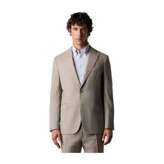 Brooks Brothers Homme, Vestes, Beige, Taille: 2XL Blazer Confort en M&eacute;lange de Laine Vierge