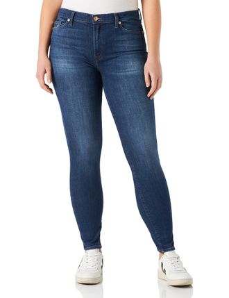 7 For All Mankind Damen Jswzc120 Jeans, Dark Blue, 29 EU