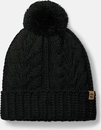 Timberland Strickm&uuml;tze mit Zopfmuster in Schwarz, Damen, Schwarz