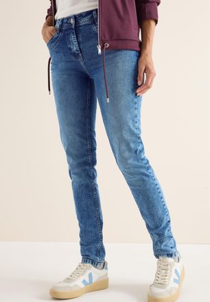 Cecil Slim-fit-Jeans CECIL Style Toronto, Damen, Gr. 27, L&auml;nge 32, light blau washed, Denim/Jeans, Obermaterial: 98% Baumwolle, 2% Elasthan. Futter: 52% Pol