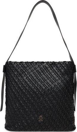 Tommy Hilfiger Handtasche Th Braided Maxi Hobo AW0AW18161 Schwarz