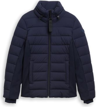 Tom Tailor Damen 1048287 Hybrid Puffer-Jacke mit Mesh, 10668-Sky Captain Blue, M