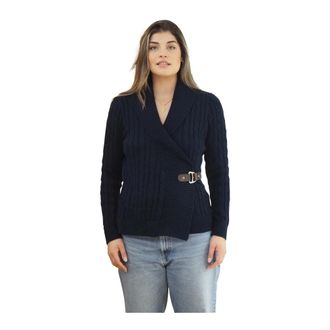Ralph Lauren Lauren Crossover Knit mit Schnalle - - Jackets - Damen - Blau - L