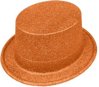 Generic Chapeau de cowboy &agrave; paillettes pour homme et femme - Brillant - Costume de Venise - Accessoire de d&eacute;coration pour bal de fin dann&eacute;e (orange, taille un