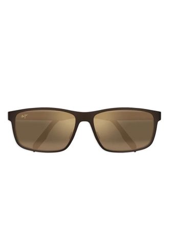 Maui Jim Anemone Sonnenbrille mit eckigem Gestell - Braun