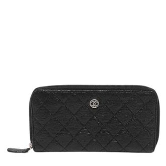 Chanel Portefeuille en cuir Pre-owned - Femme - Pre-owned - Noir - Taille: ONE Size