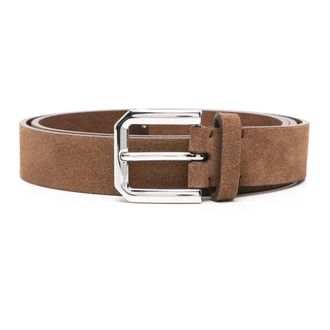 Brunello Cucinelli Ceinture en cuir retourn&eacute; - unisex - Accessoires - Brun - Taille: 105 CM