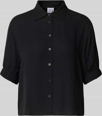 Emily van den Bergh Regular Fit Bluse aus Viskose mit 1/2-Arm