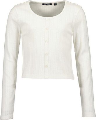 Blue Seven Langarmshirt im leichten Sommer-Jacquard und mit Deko-Knopfleiste