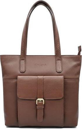 Zerimar | Sac bandouli&egrave;re en cuir v&eacute;ritable pour femme | Sac bandouli&egrave;re en cuir naturel pour femme | Id&eacute;al au quotidien, en voyage ou au travail |Tan |29x29x
