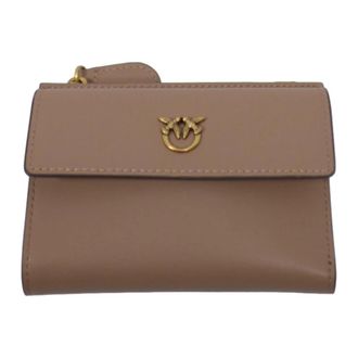 Pinko Compact Wallet Vitello Seta - - Accessories - Damen - Beige - ONE SIZE