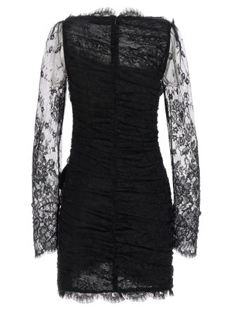Alessandra Rich Womens Black Organic Cotton Short Dress
