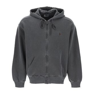 Carhartt Work in Progress Homme, Sweatshirts et sweats &agrave; capuche, Gris, Taille: M Sweat &agrave; Capuche en Coton Bross&eacute;