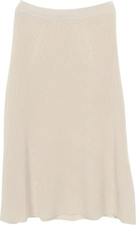 Hermès jupe en maille - Blanc