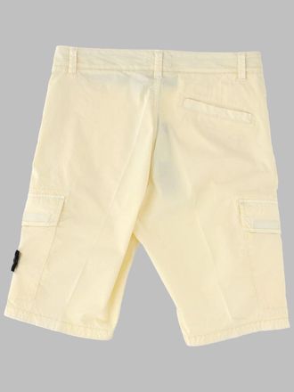Stone Island Cotton Cargo Cargo Shorts - White