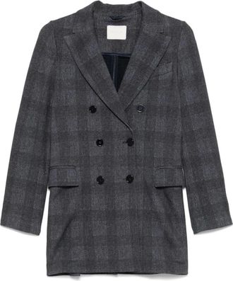 Circolo 1901 Femme, Vestes, Multicolore, Taille: 40 FR Blazer Crois&eacute; &agrave; Carreaux