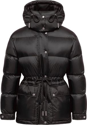 Moncler Moncler Doudoune Mi-longue &Agrave; Capuche Sesie, Femme, Noir, Taille: 00