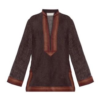Tory Burch Leinenoberteil - - Blouses & Shirts - Damen - Braun - L