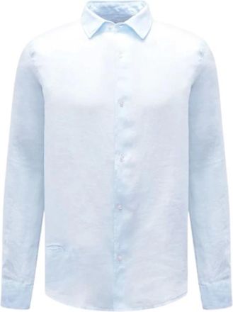 04651/ Homme, Chemises, Bleu, Taille: S Linen Shirt
