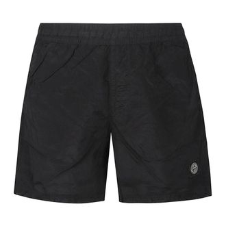 Stone Island Homme, Maillots de bain, Noir, Taille: M Logo Patch Swim Short